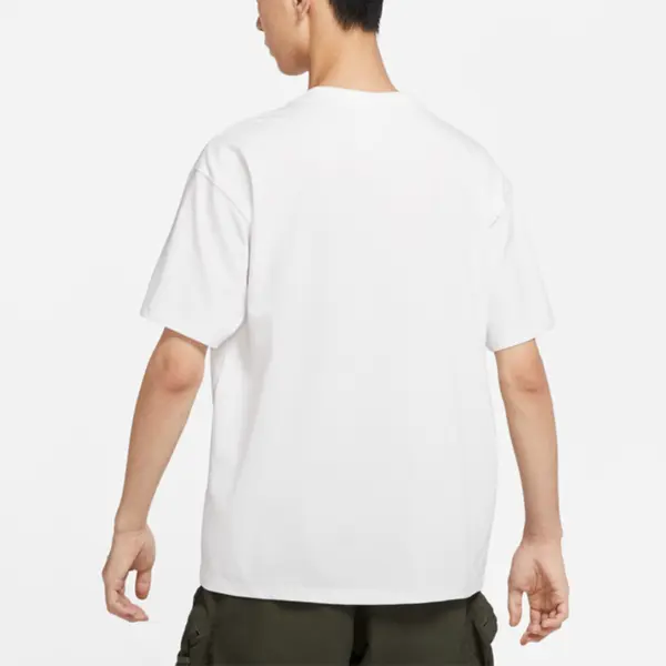 Nike Ss22 Solid Color Round Neck Loose Short Sleeve White T-shirt - Multi-color