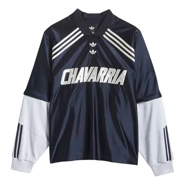 Adidas X Willy Chavarria Ls Dazzle Jersey - Legend Ink/light Grey Heather