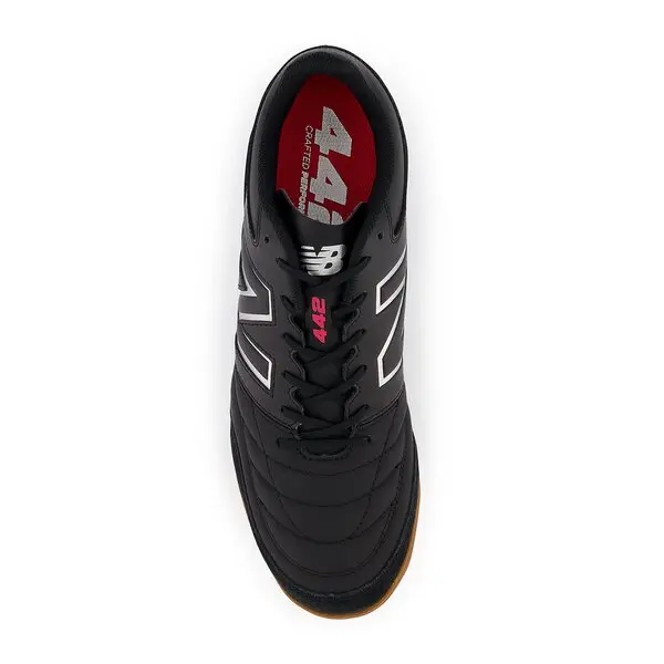 NEW BALANCE 442v2 Team Indoor Soccer Shoes - Black/white