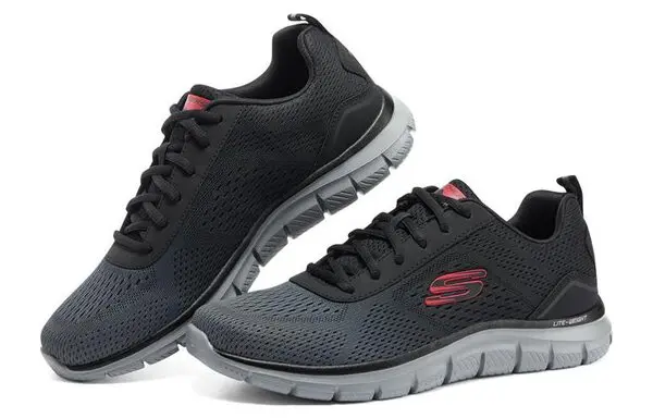 Sketchers Track Sneakers - Black/charcoal