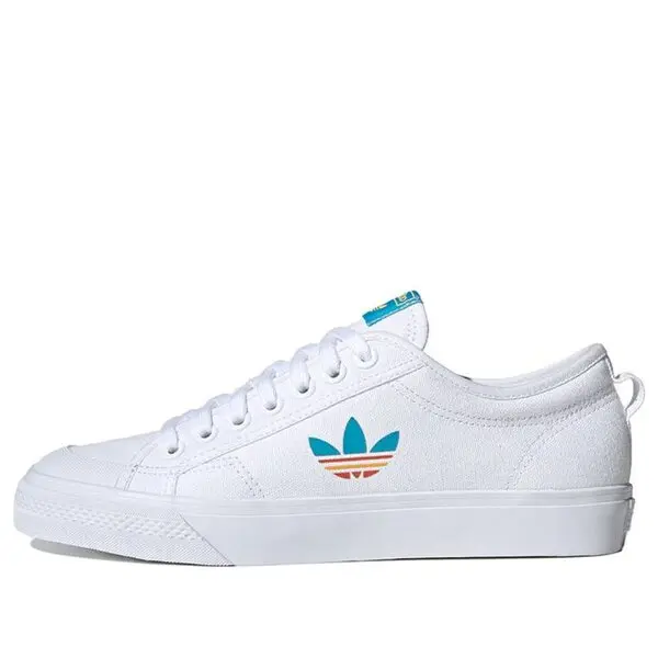 Adidas Nizza Trefoil Sneakers - White/blue