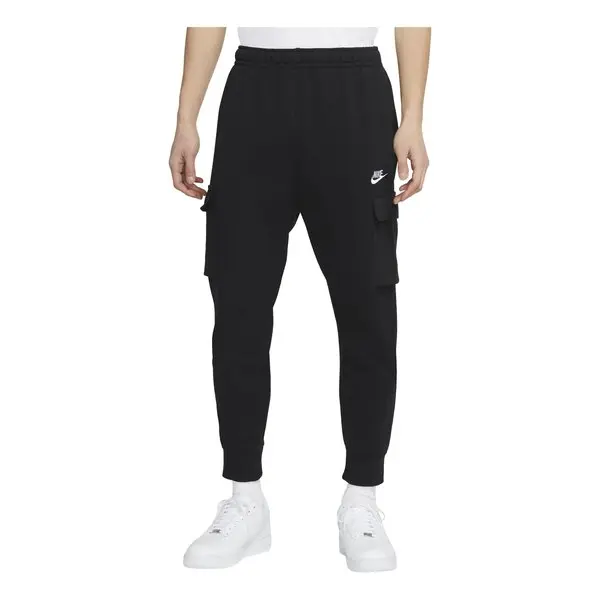 Nike Sportswear Club French Terry Casual Overall Ankle Banded Pants - Black