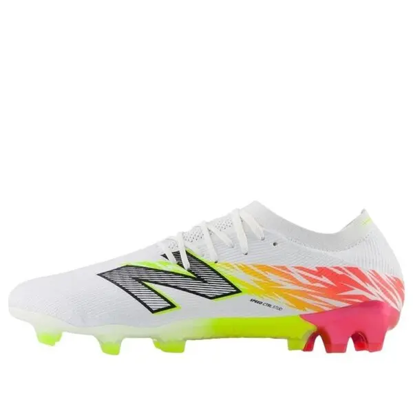 NEW BALANCE Furon Elite Fg V8 Soccer Cleats - White/energy Red/hi-lite