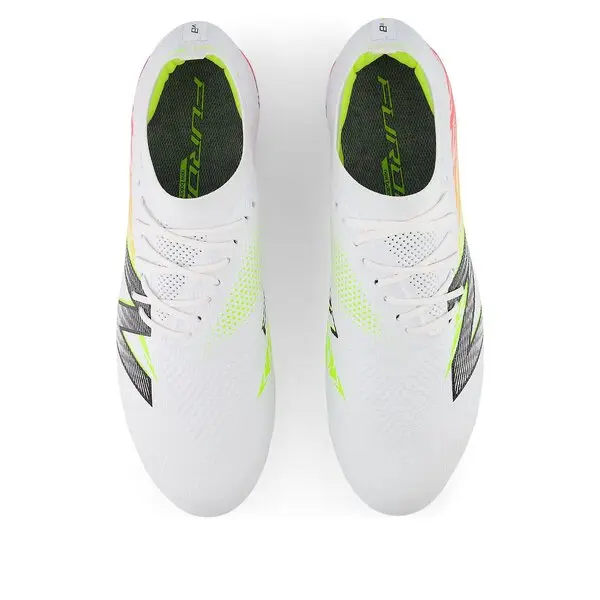 NEW BALANCE Furon Elite Fg V8 Soccer Cleats - White/energy Red/hi-lite