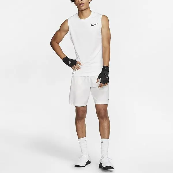 Nike Pro Logo Training Tight Vest - White