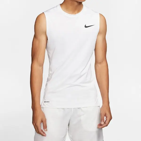 Nike Pro Logo Training Tight Vest - White