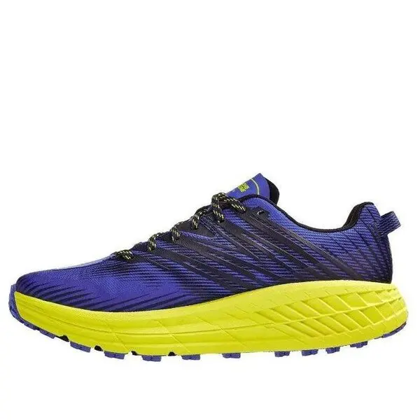 Hoka One One Speedgoat 4 Athletic Sneakers - Blue/yellow