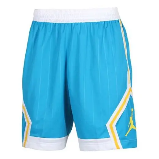 Nike As Jm Diamond Striped Athletic Shorts - Blue