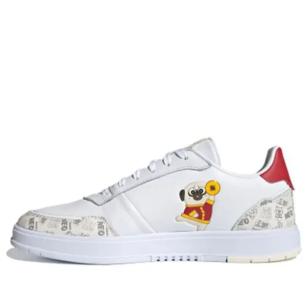 Adidas Neo Courtmaster Low Top Sneakers - White/gray/red