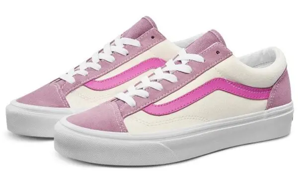 VANS Style 36 Retro Sport Low Top Sneakers - White/pink