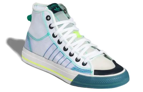 Adidas Nizza High Top Sneakers - White/blue