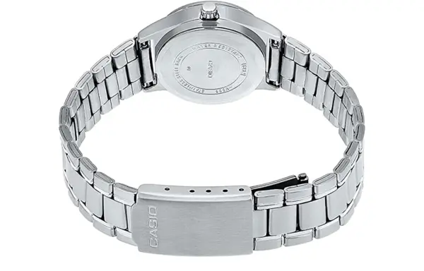 Casio Analog Stainless Steel Watch With Day And Date Display