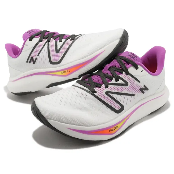 NEW BALANCE Fuelcell Rebel V3 Athletic Sneakers - White/violet