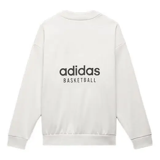 Adidas Basketball Crew Sweatshirt 'white - Cloud White