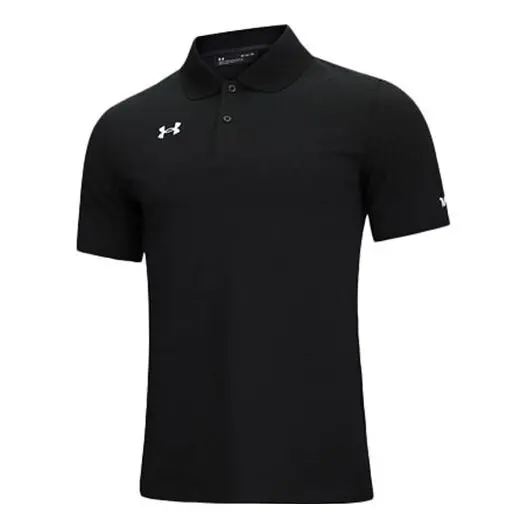Under Armour Sports Lapel Training Short Sleeve Polo Shirt - Black