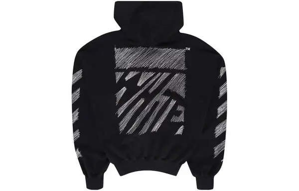 Off-White Scribble Diag-print Cotton Hoodie