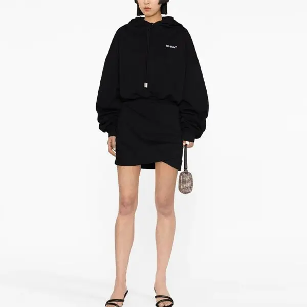Off-White Logo-embroidered Cotton Hoodie