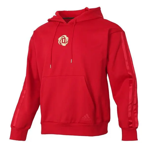 Adidas Cny Rose Sweat Printing Sports Pullover - Light Red