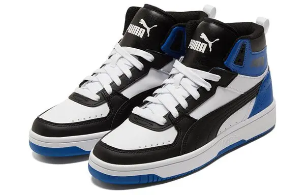 PUMA Rebound Joy High Top Sneakers - White/black/blue