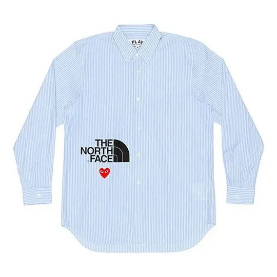 Play Comme Des Garcon X The North Face Striped Shirt - Blue