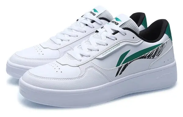 LI-NING Classic Leisure Sneakers - White/green/black