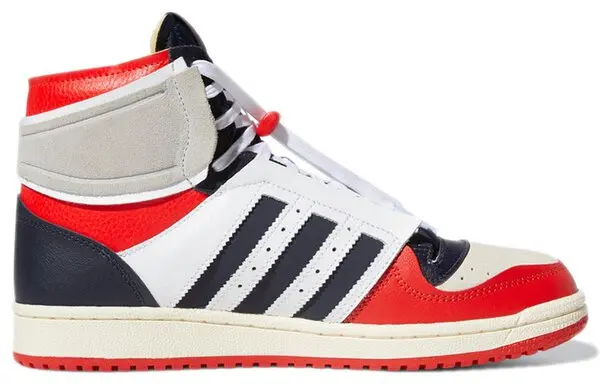 Adidas Top Ten De High Top Sneakers - White/black/red