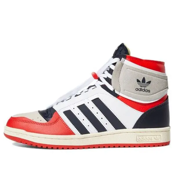 Adidas Top Ten De High Top Sneakers - White/black/red