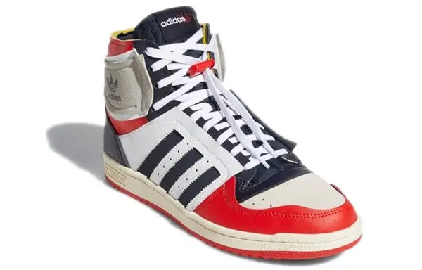 Adidas Top Ten De High Top Sneakers - White/black/red