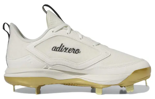 Adidas Purehustle 3 Baseball Cleats - White/gold