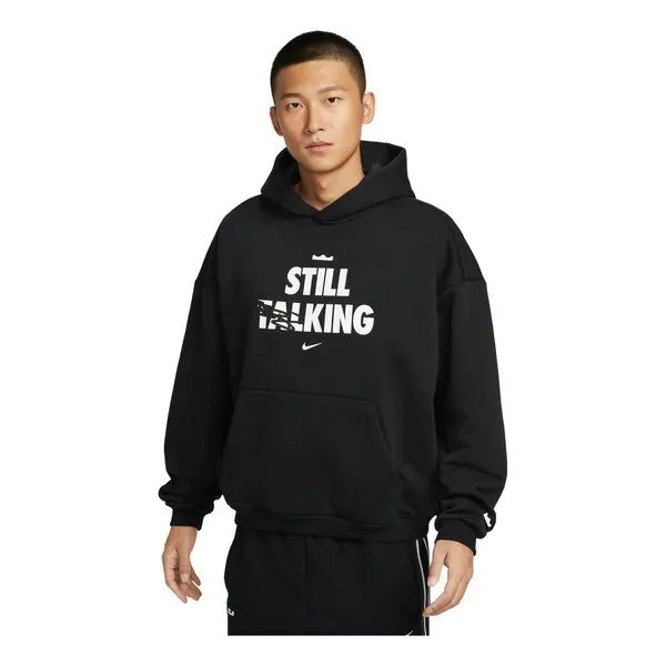 Nike Lebron "shut Up And Dribble" Graphic Hoodie - Black