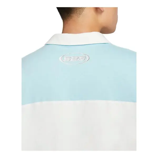 Nike Polo Shirt 'white Blue