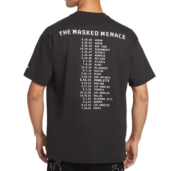Nike Lebron T-shirt Asia Sizing 'masked Menace - Black