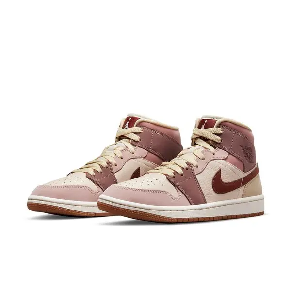 JORDAN 1 Mid Se "dark Pony Smoky Mauve - Barely Orange/dark Pony