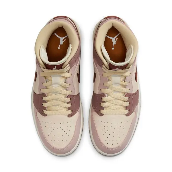 JORDAN 1 Mid Se "dark Pony Smoky Mauve - Barely Orange/dark Pony