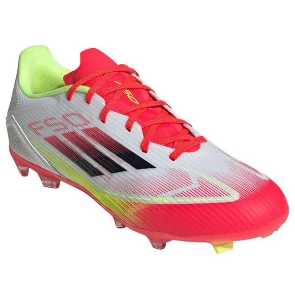 Adidas F50 League Fg/mg 'pure Victory Pack' Soccer Cleats - Cloud White/core Black/solar Yellow