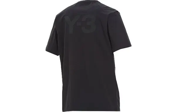 Adidas Y-3 Back Printing Round Neck Casual Short Sleeve