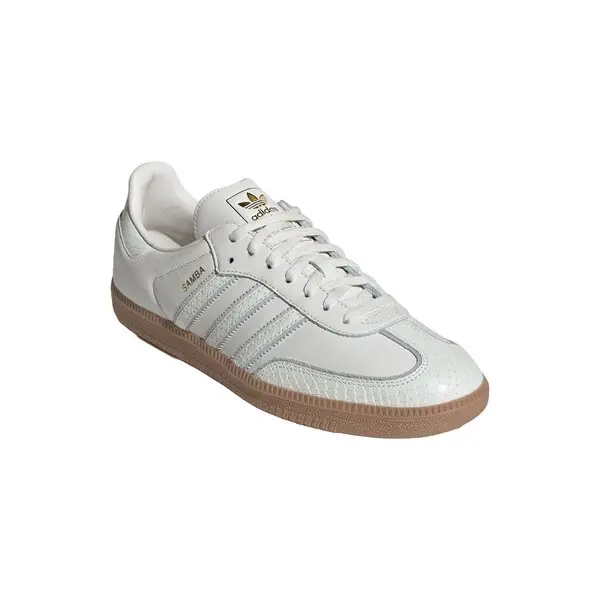 Adidas Samba "core White Snakeskin" Sneakers - Core White/core White/gum