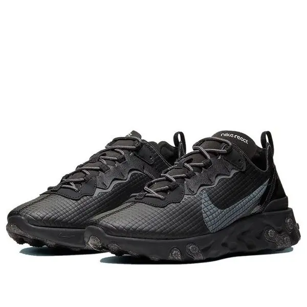 Nike React Element 55 'quilted Grid' Sneakers - Black