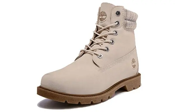 Timberland Lindon Woods Inch Waterproof Boot Beige Nubuck And Printed Collar