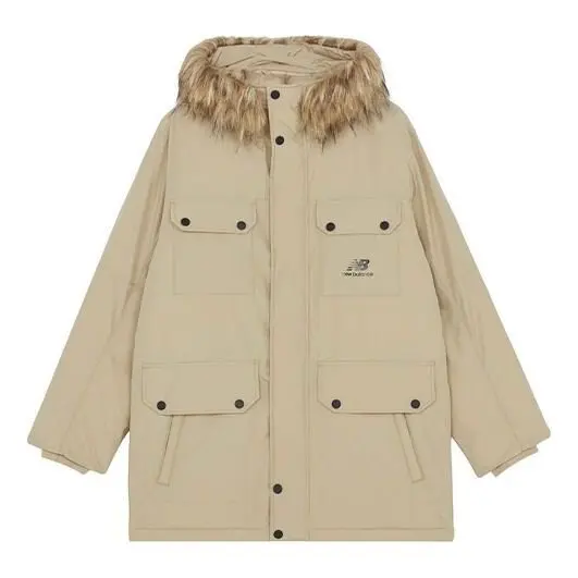 NEW BALANCE Down Jacket With Fur-trimmed Hood