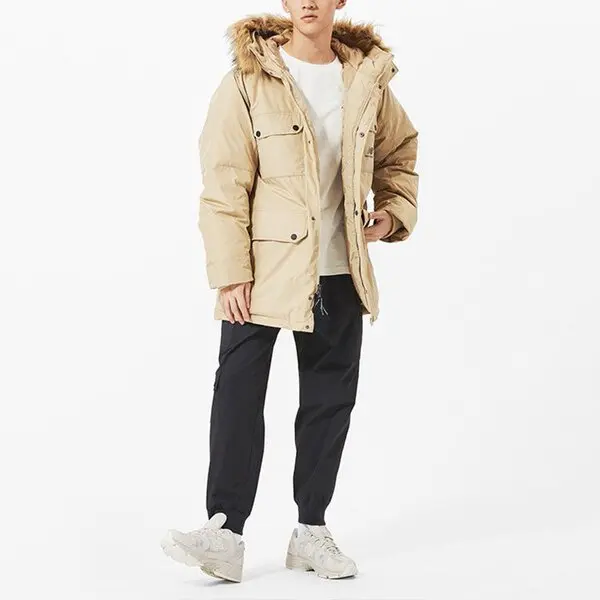 NEW BALANCE Down Jacket With Fur-trimmed Hood