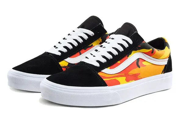 VANS Old Skool 'pop Camo' Lace-up Sneakers - Orange