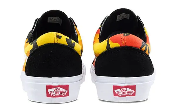 VANS Old Skool 'pop Camo' Lace-up Sneakers - Orange