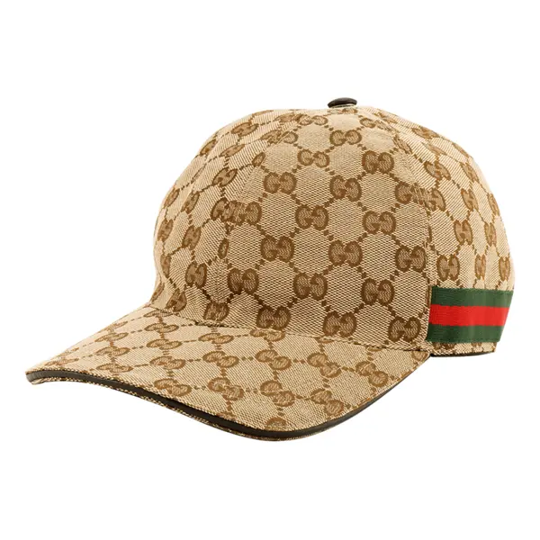 Gucci Original Gg Canvas Baseball Hat With Web Detail - Tan