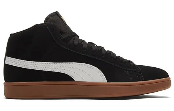 PUMA Smash V2 Mid Sneakers - Black/white/brown