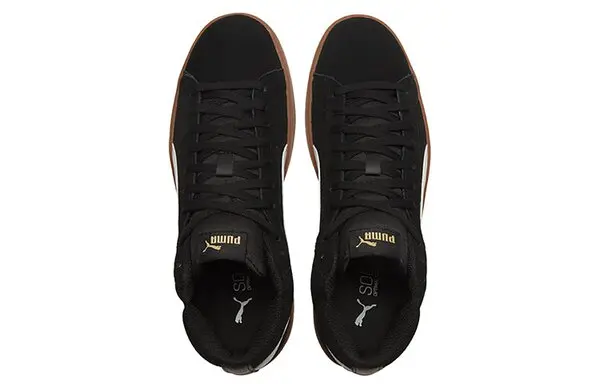 PUMA Smash V2 Mid Sneakers - Black/white/brown