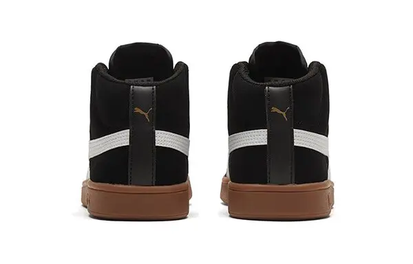 PUMA Smash V2 Mid Sneakers - Black/white/brown