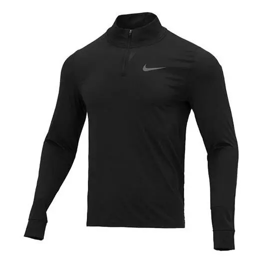 Nike Sports Half Zip Long Sleeve Shirt - Black