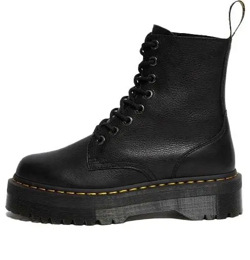 Dr. Martens Jadon Pisa Leather Platform Boots - Black