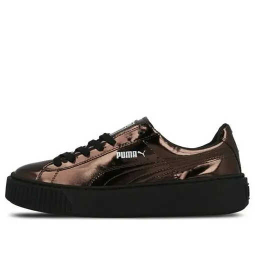 PUMA Basket Platform "metallic Bronze" Sneakers - Copper